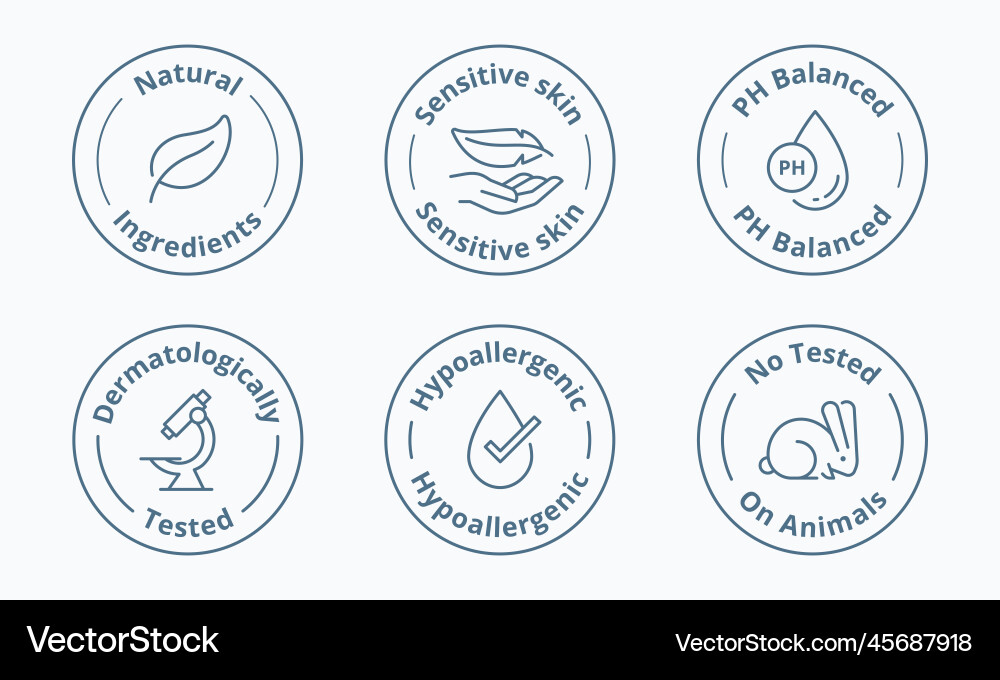 Cosmetic certification label Royalty Free Vector Image