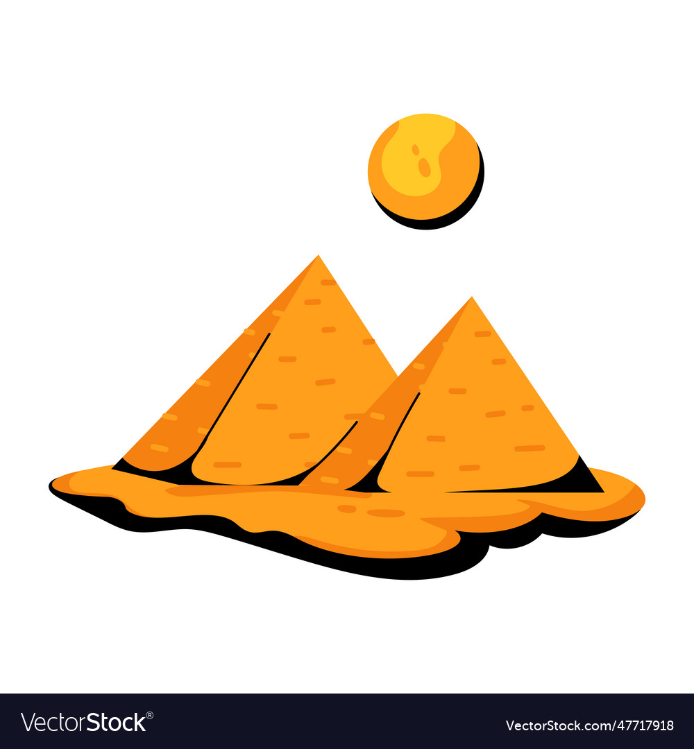 Desert pyramids Royalty Free Vector Image - VectorStock