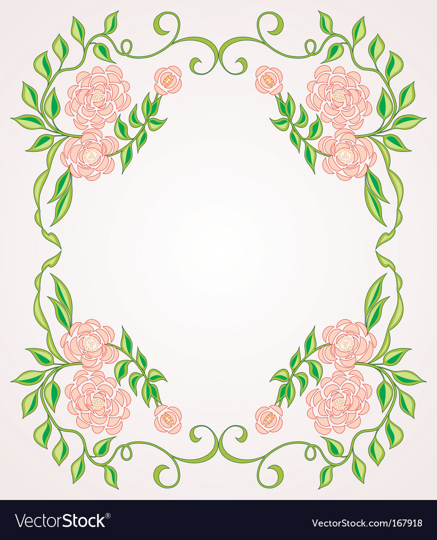 Flower frame Royalty Free Vector Image - VectorStock