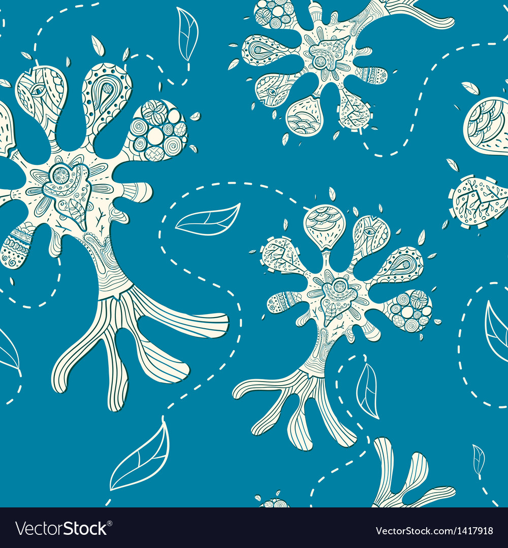 Seamless pattern with trees Royalty Free Vector Image
