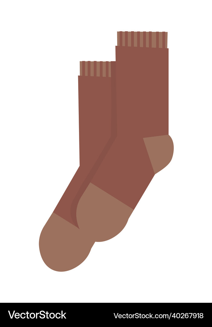 Sticker of brown socks Royalty Free Vector Image