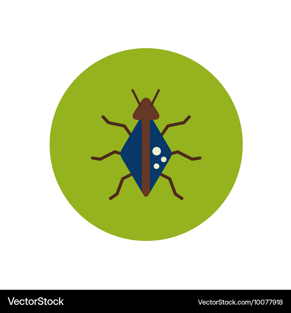 Stylish icon in color circle beetle insect Vector Image