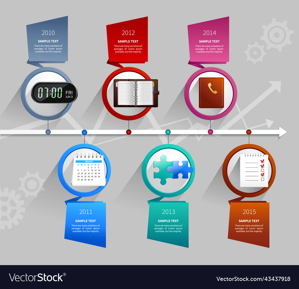Time management infographics Royalty Free Vector Image