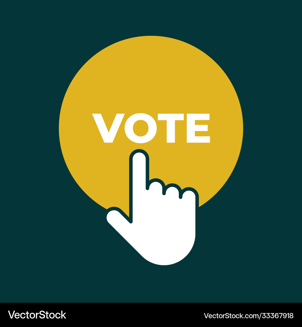 Voting 2020 icon with vote election symbol Vector Image