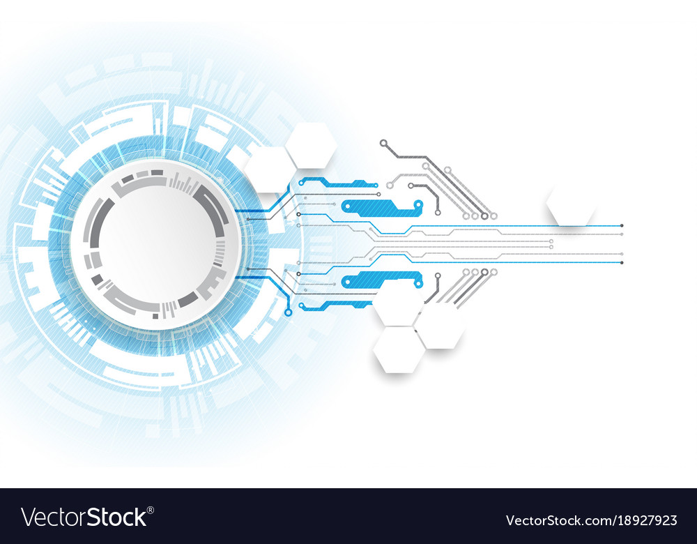 Abstract Technology Circuit Board Communication Vector Image