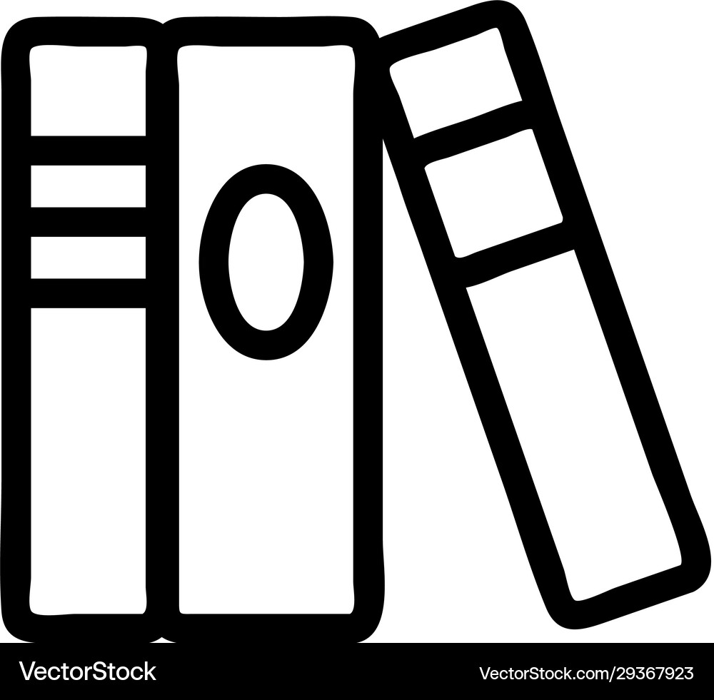 Academy book icon isolated contour symbol Vector Image