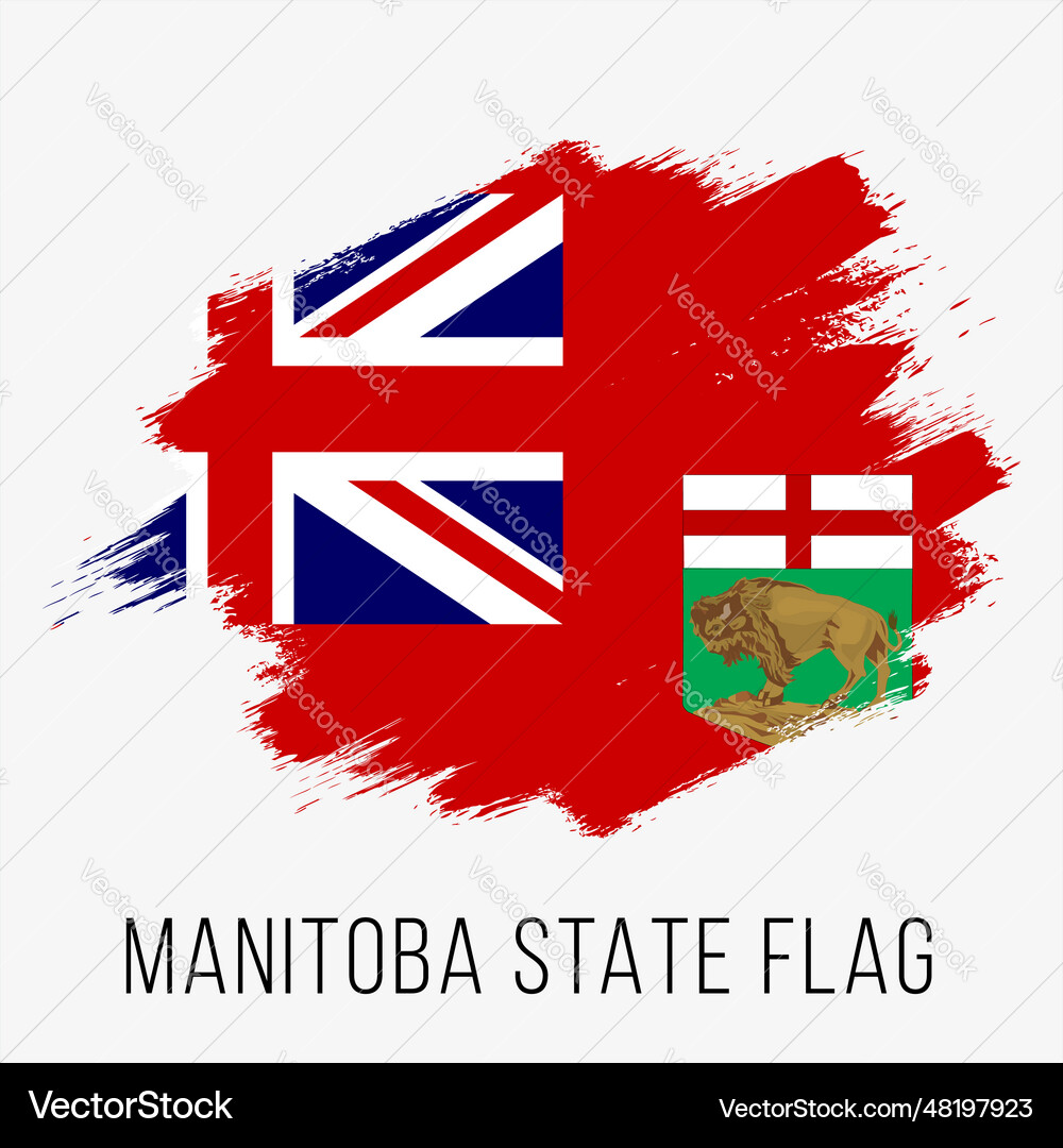 Canada province manitoba flag design Royalty Free Vector