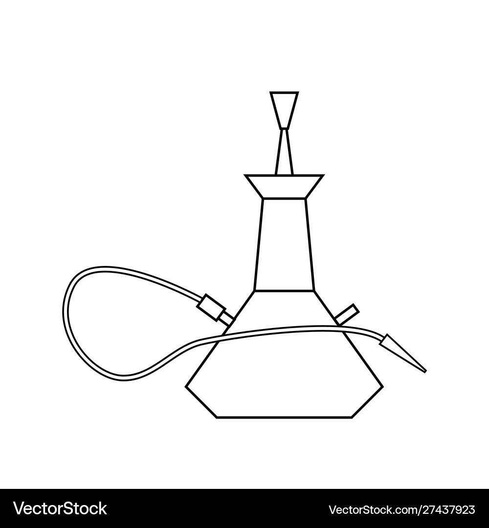 Hookah silhouette icon Royalty Free Vector Image