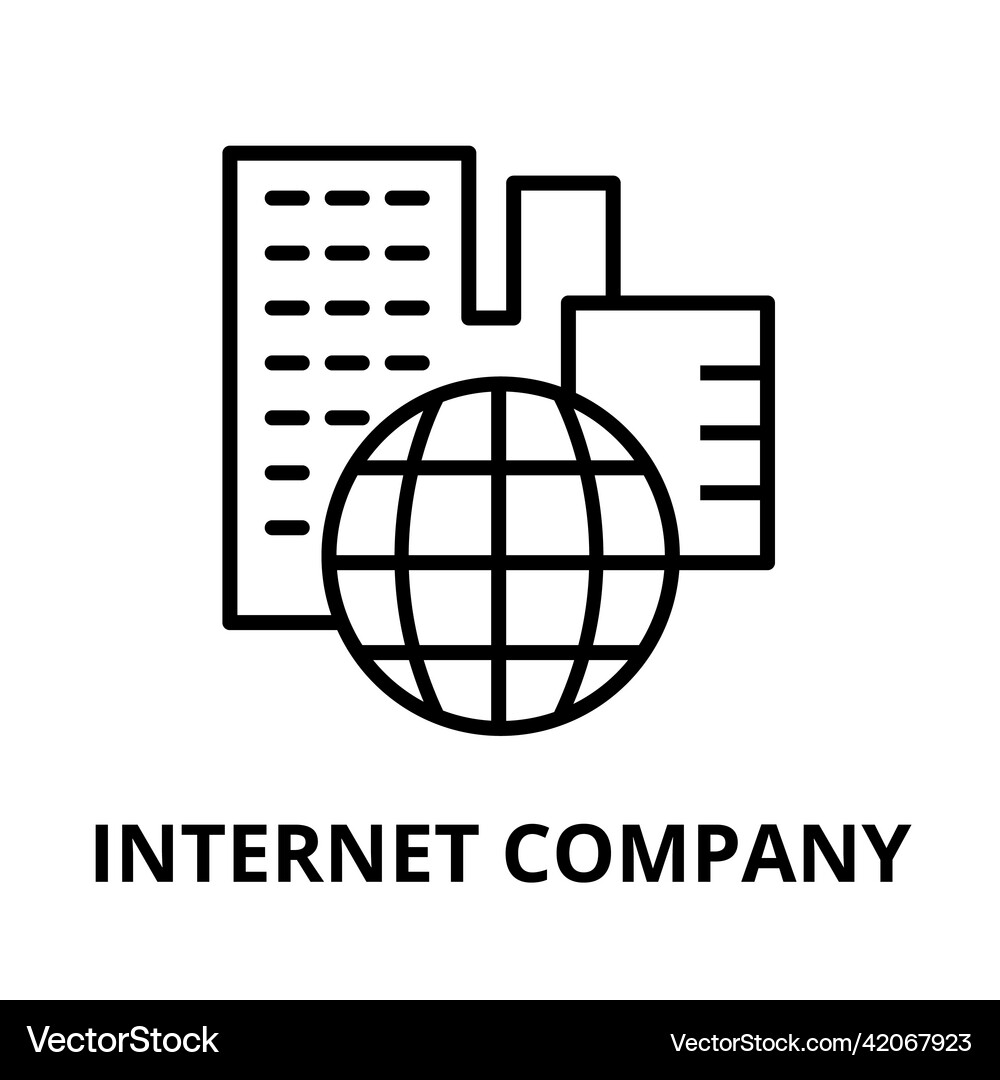Internet company icon for graphic and web design Vector Image