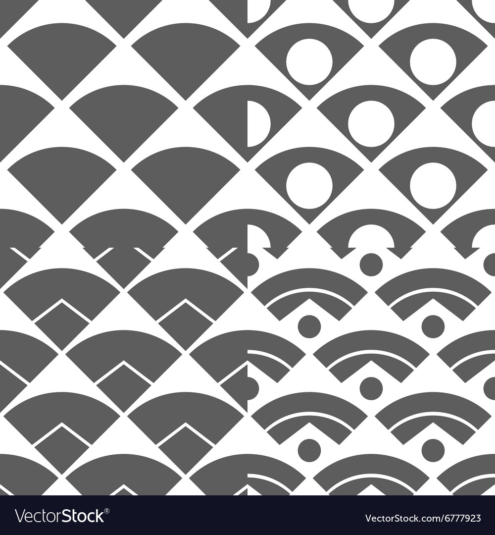Set Abstract Peacock Tail Seamless Pattern Vector Image