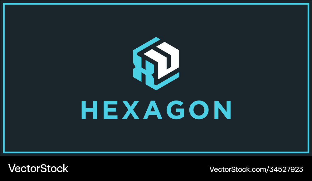 Xu hexagon logo design inspiration Royalty Free Vector Image