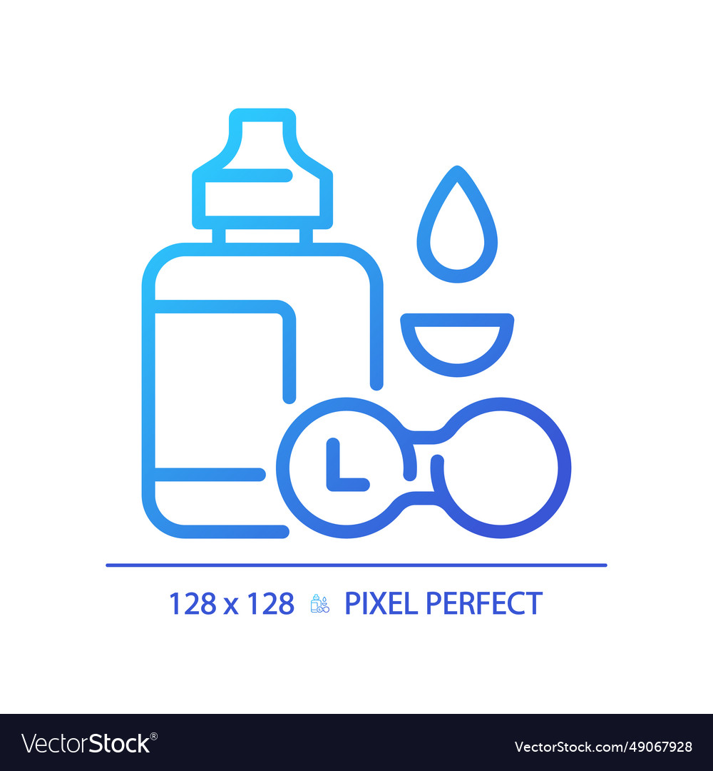 2d thin linear gradient contact lens solution icon