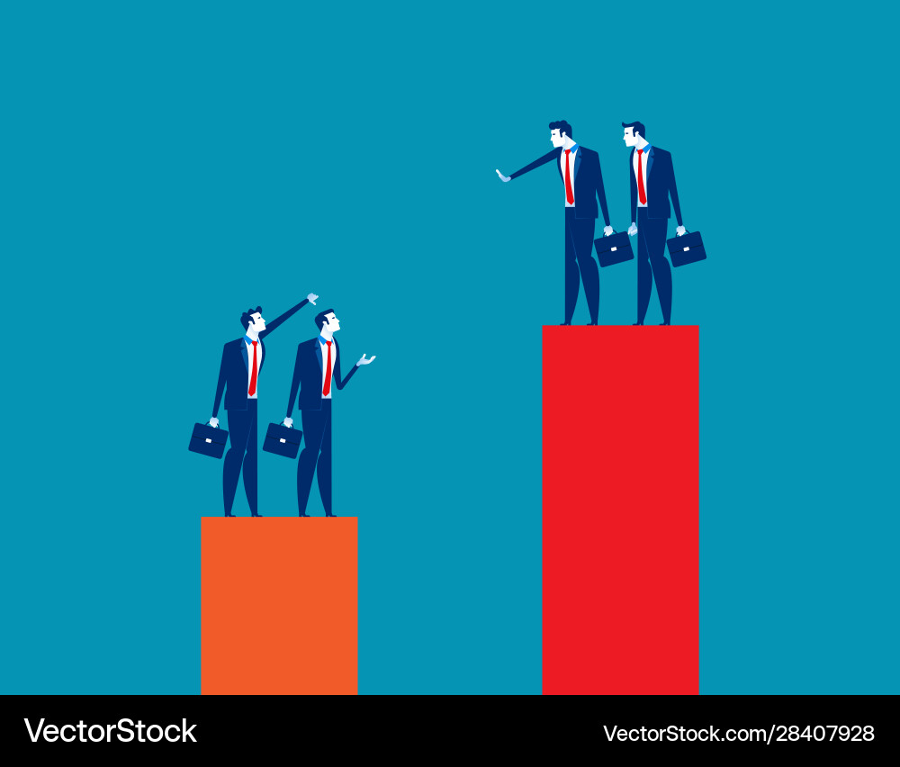 Business team envy another people concept Vector Image