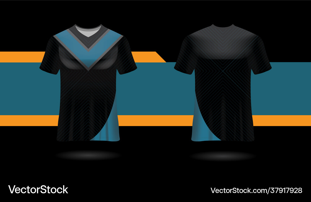 Club shirt design uniform front and back Vector Image