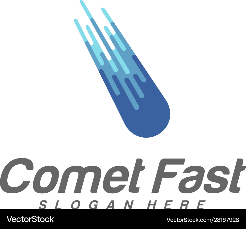 Comet logo design template icon symbol Royalty Free Vector