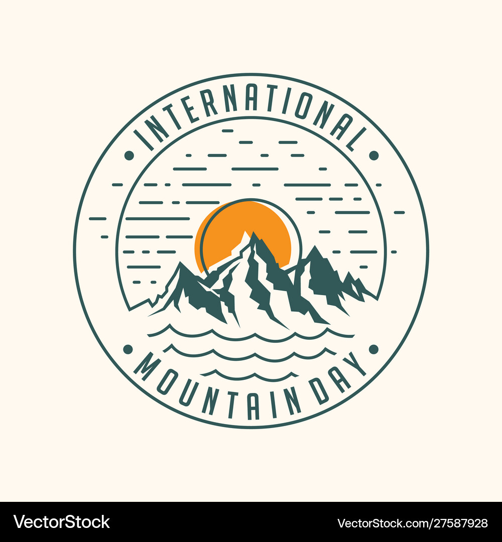 Design mountains for international mountain day Vector Image