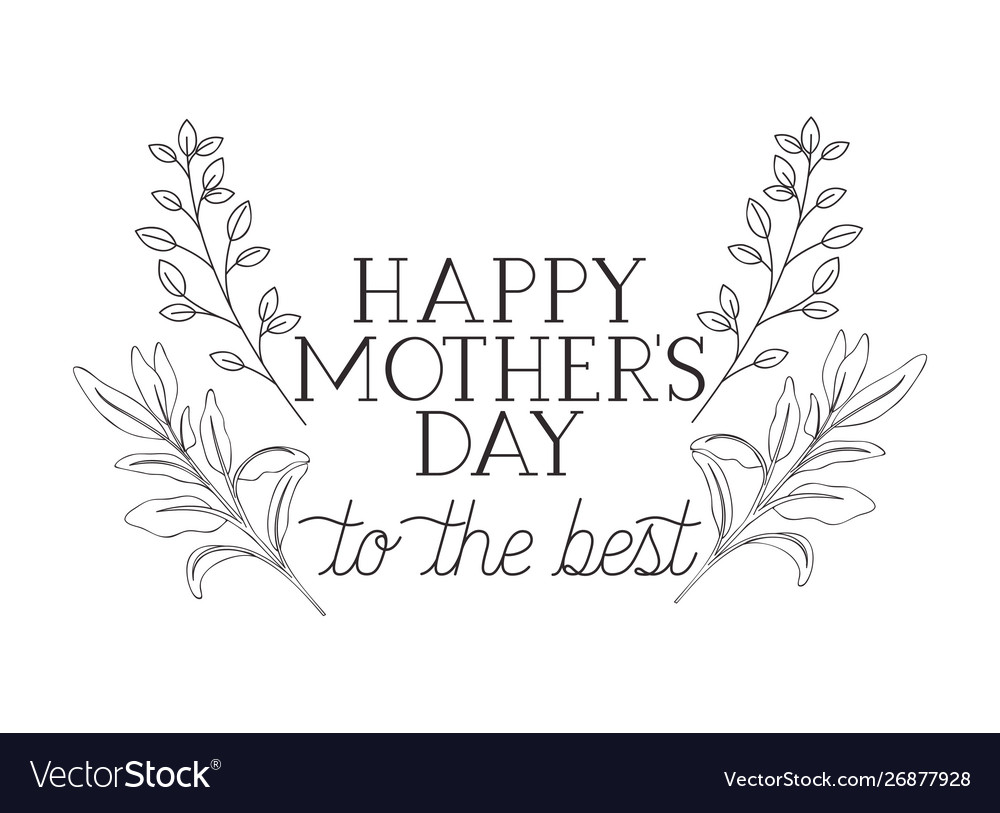 Happy Mothers Day Label Icon Royalty Free Vector Image