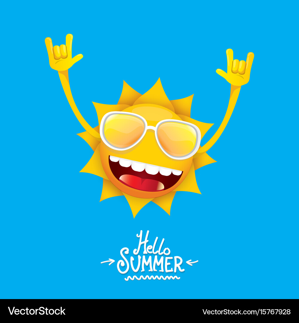 Hello summer rock n roll poster party Royalty Free Vector