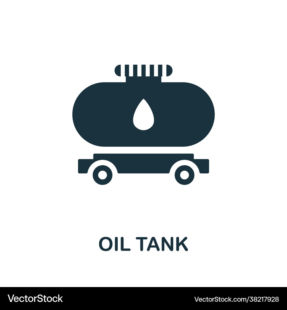 Oil tank icon monochrome simple element from Vector Image
