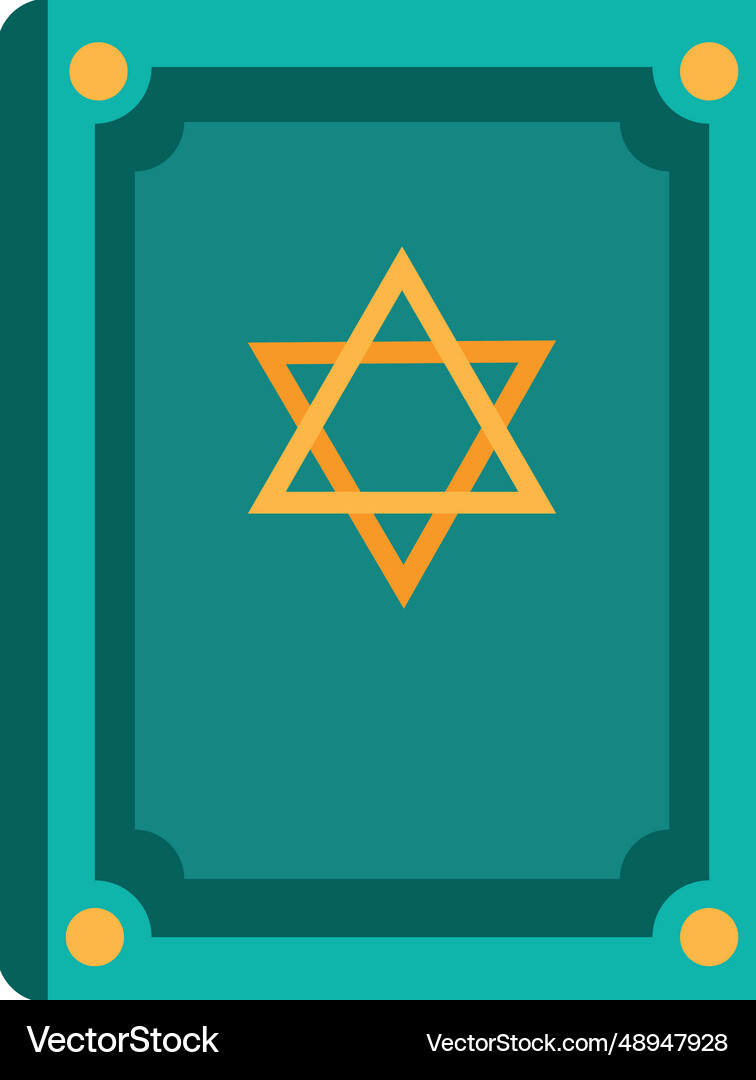 Torah book blue Royalty Free Vector Image - VectorStock