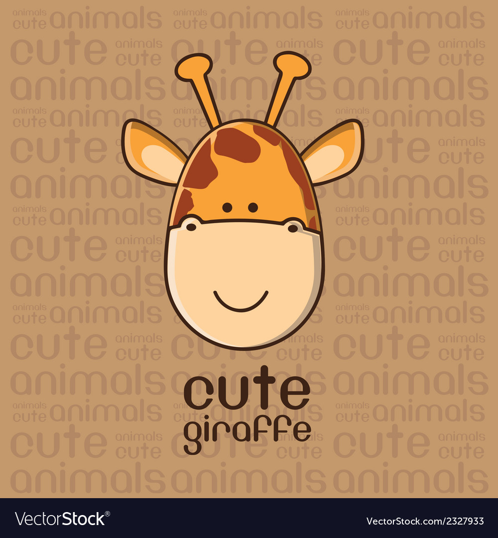 A cute giraffe background Royalty Free Vector Image
