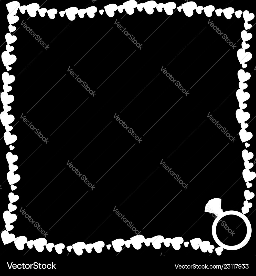 Black and white vintage photo frame made Vector Image