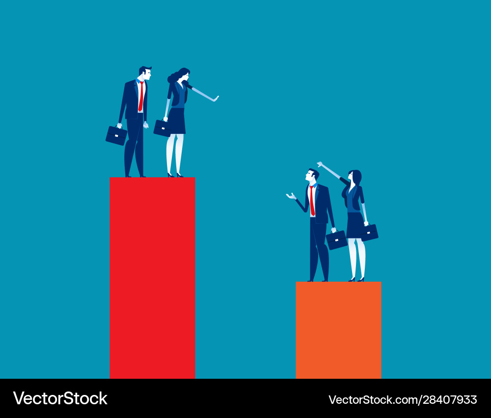 Business team envy another people concept Vector Image