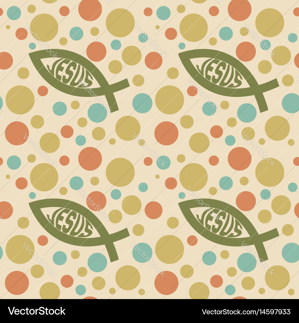 Colorful seamless pattern with christian symbols Vector Image