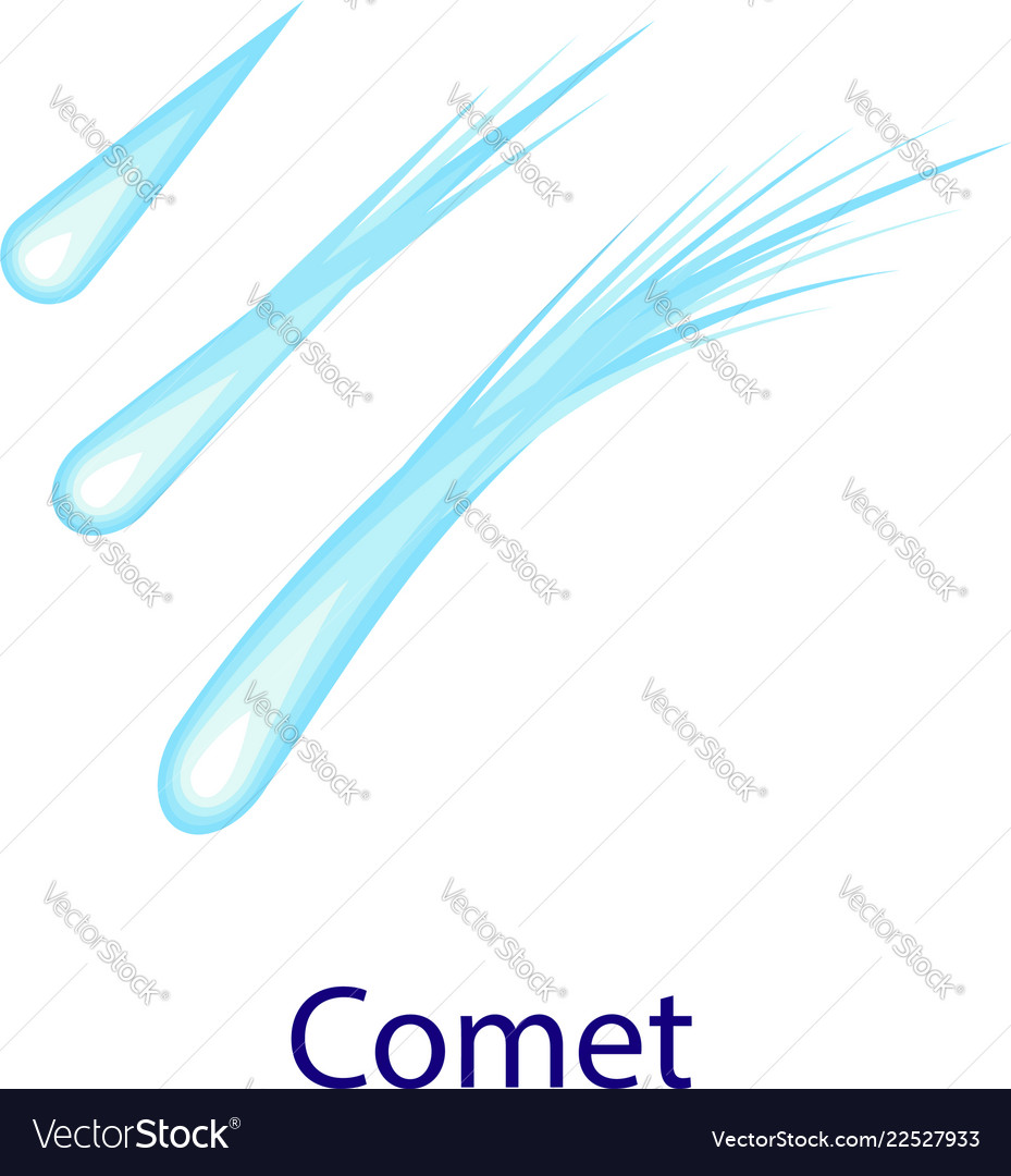 Comet icon flat style Royalty Free Vector Image