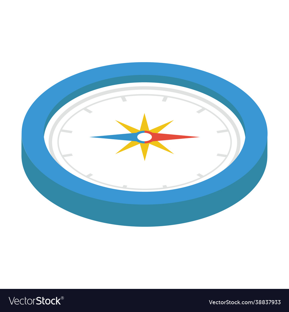 Compass isometric Royalty Free Vector Image - VectorStock