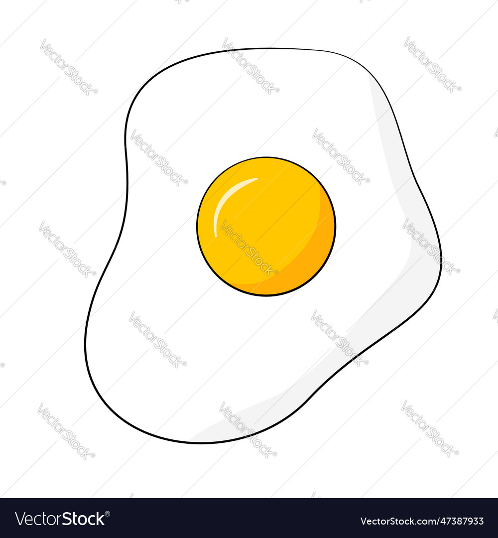 Fried egg Royalty Free Vector Image - VectorStock