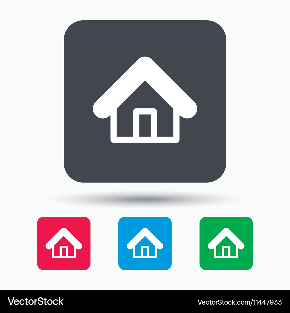 Home icon house building sign Royalty Free Vector Image