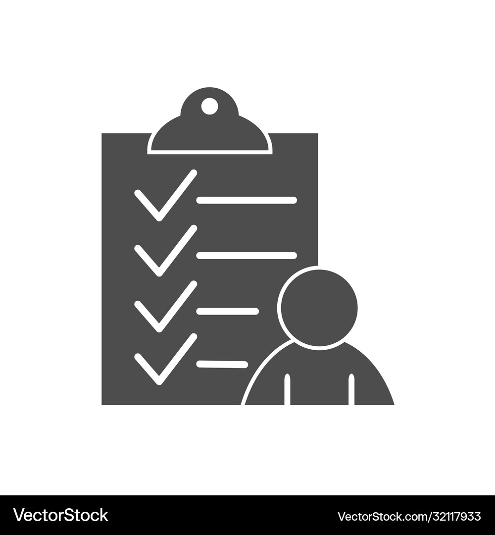 Icon a ballot paper survey or questionnaire Vector Image