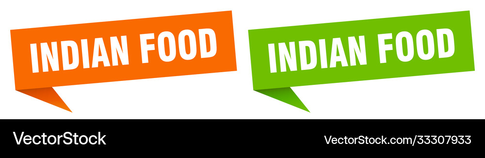 Indian food banner sign speech bubble Royalty Free Vector