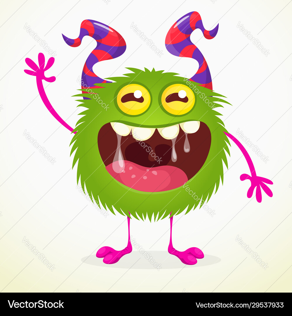 Mischievous cartoon monster character stock Vector Image