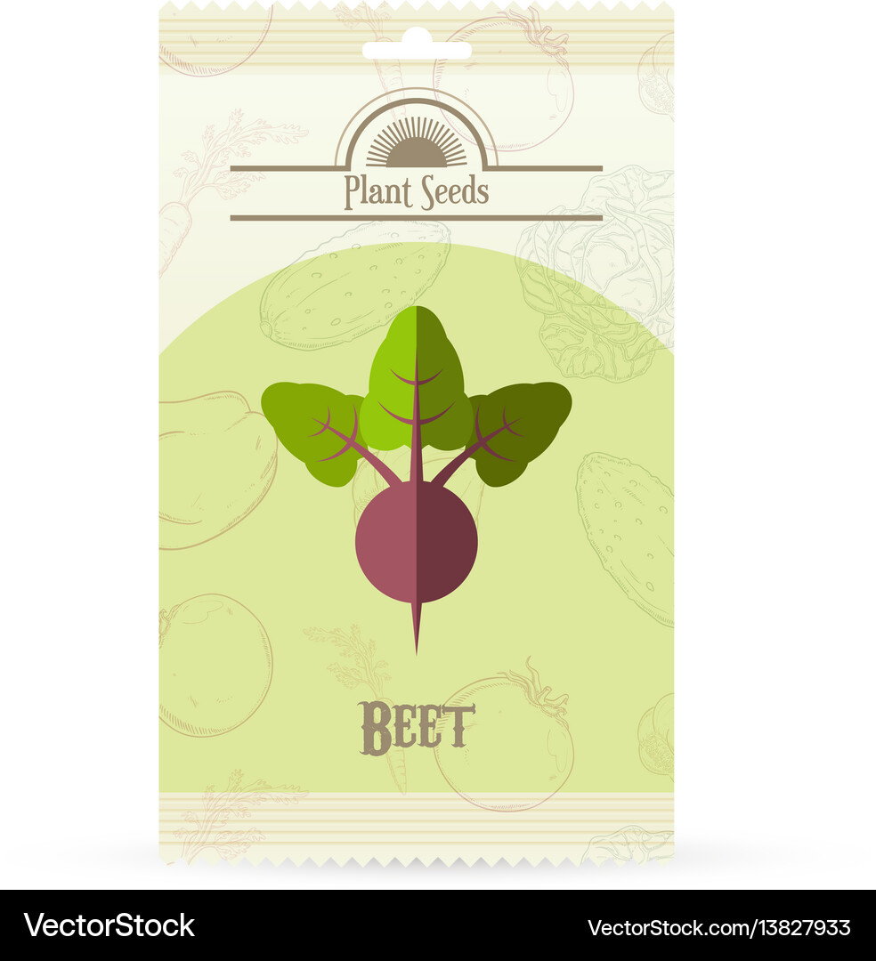 Pack of beet seeds icons Royalty Free Vector Image
