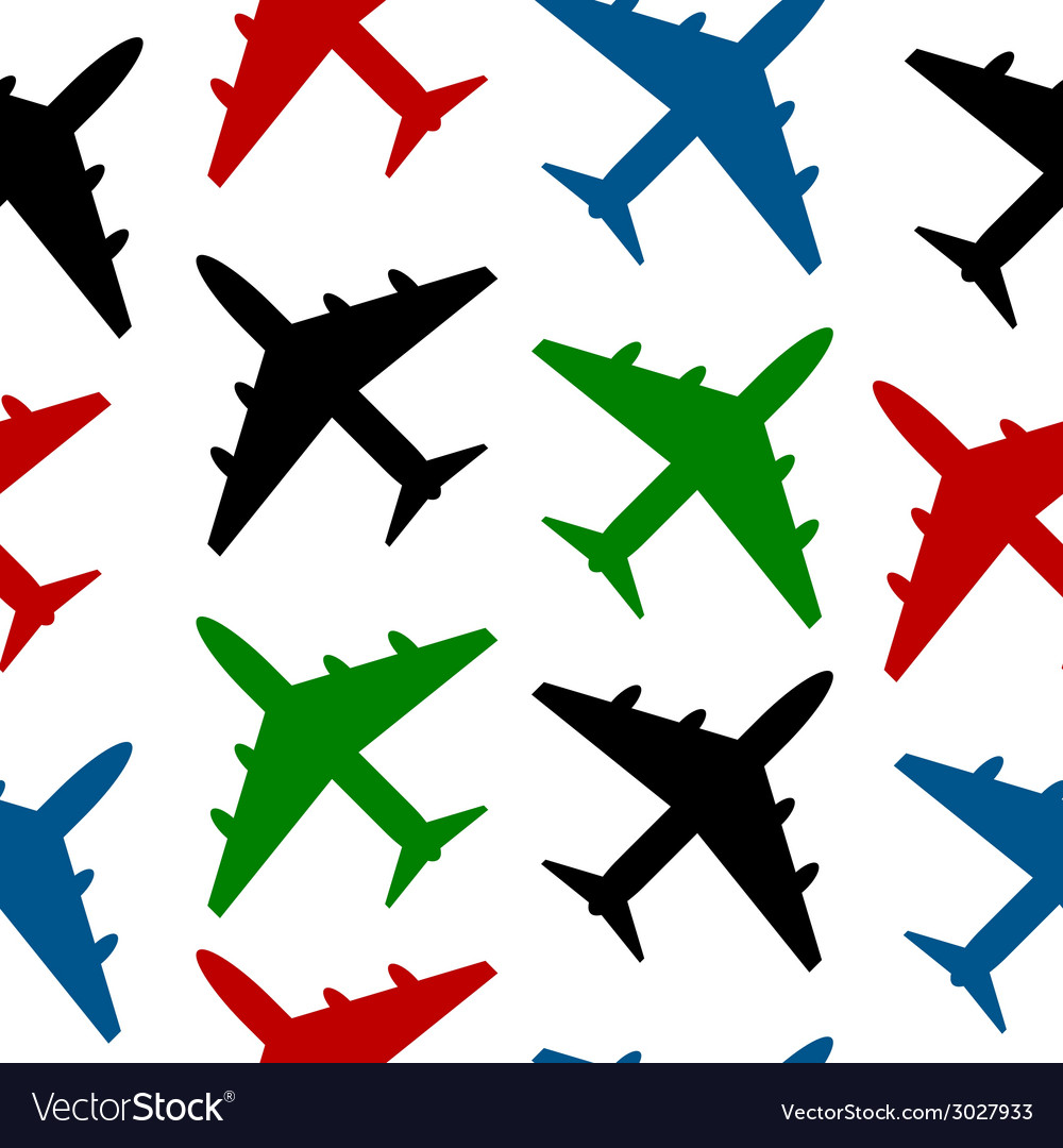 Plane seamless pattern Royalty Free Vector Image