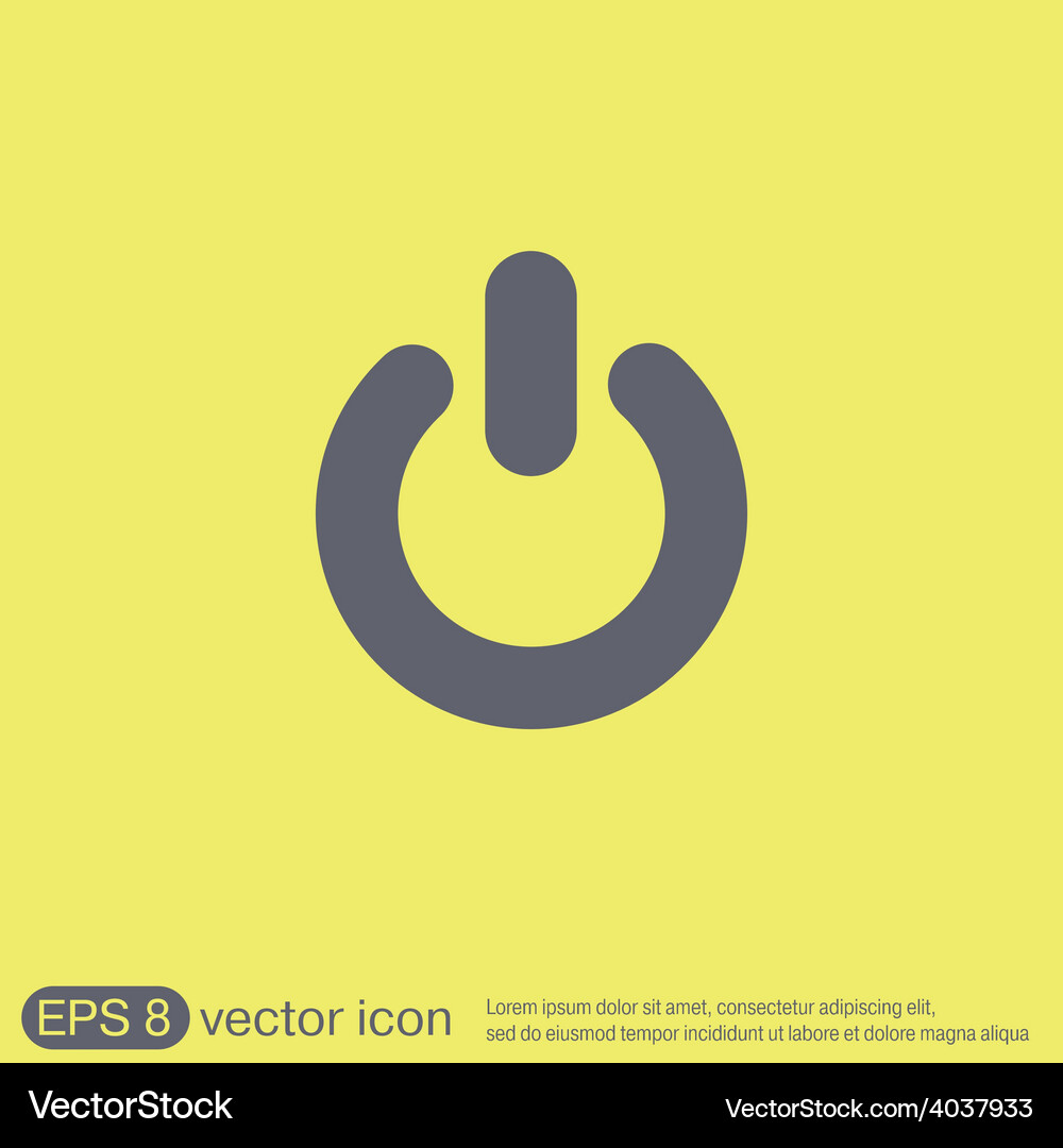 Power sign character on and off Royalty Free Vector Image