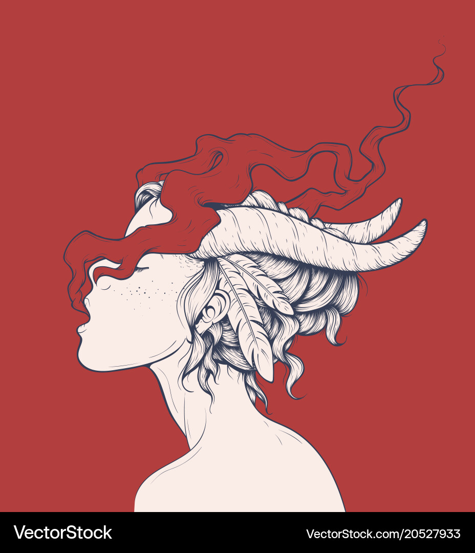 Smoking girl Royalty Free Vector Image - VectorStock