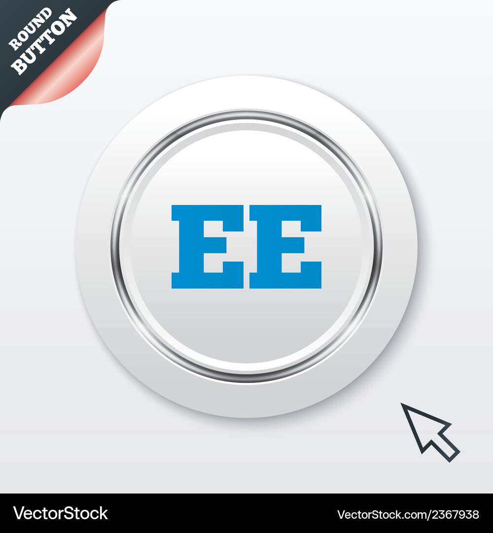 Estonian language sign icon ee translation Vector Image