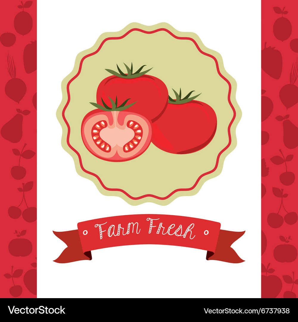 Farm fresh food design Royalty Free Vector Image