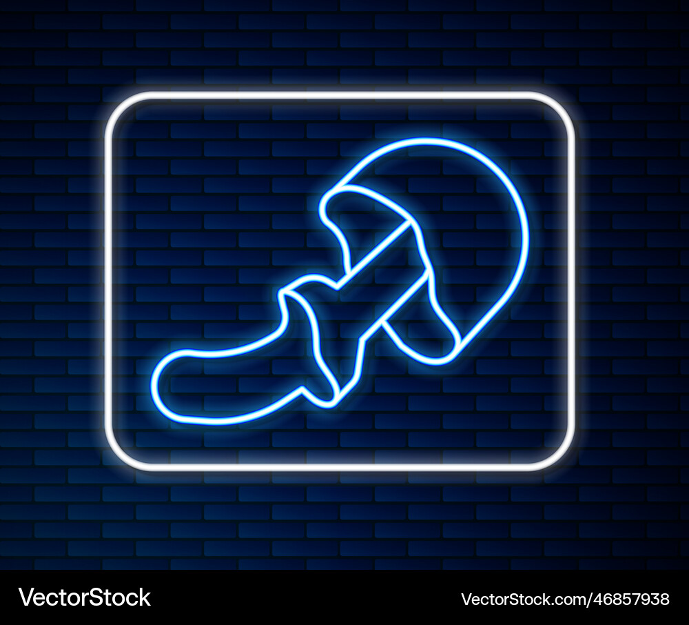Glowing neon line psilocybin mushroom icon Vector Image