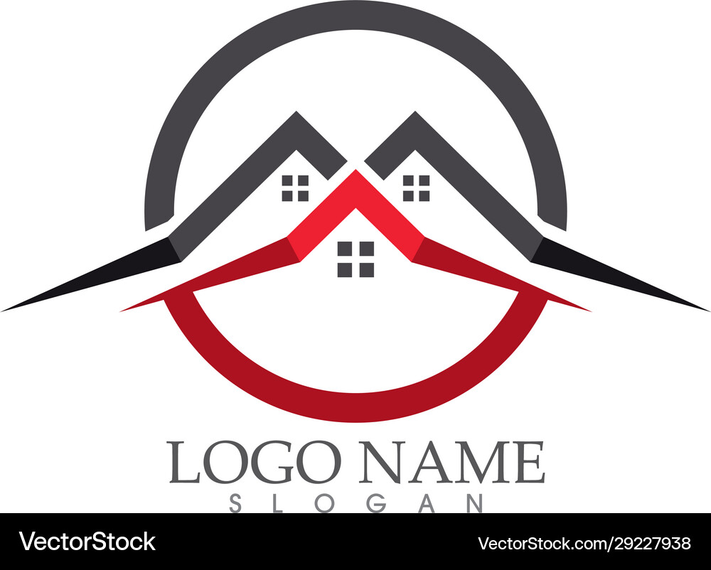 Home and house property construction logo Vector Image
