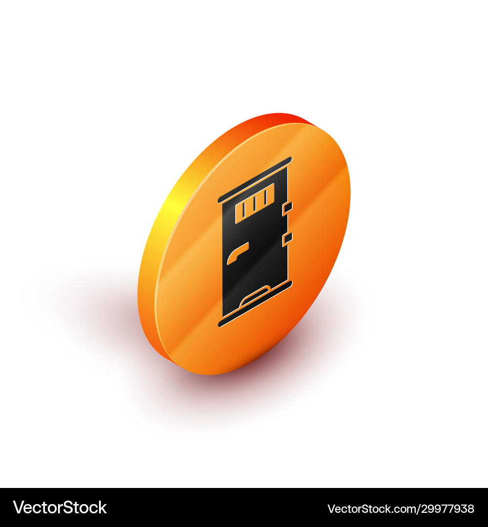 Isometric prison cell door with grill window icon Vector Image