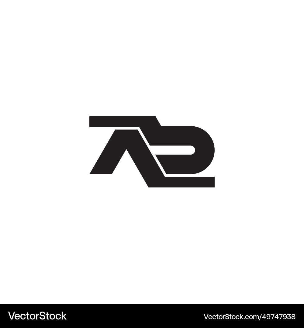 Letter ab abstract roof simple logo Royalty Free Vector