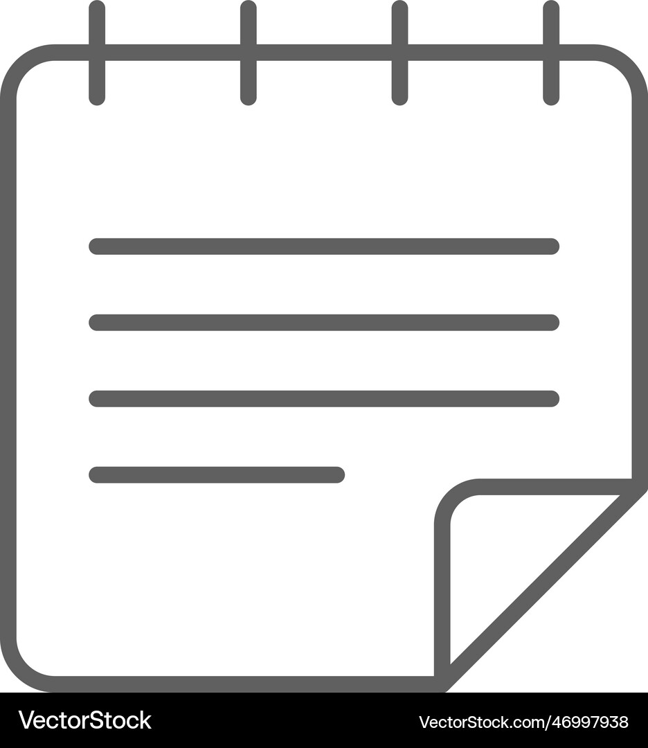 Note book business and office icon with black Vector Image