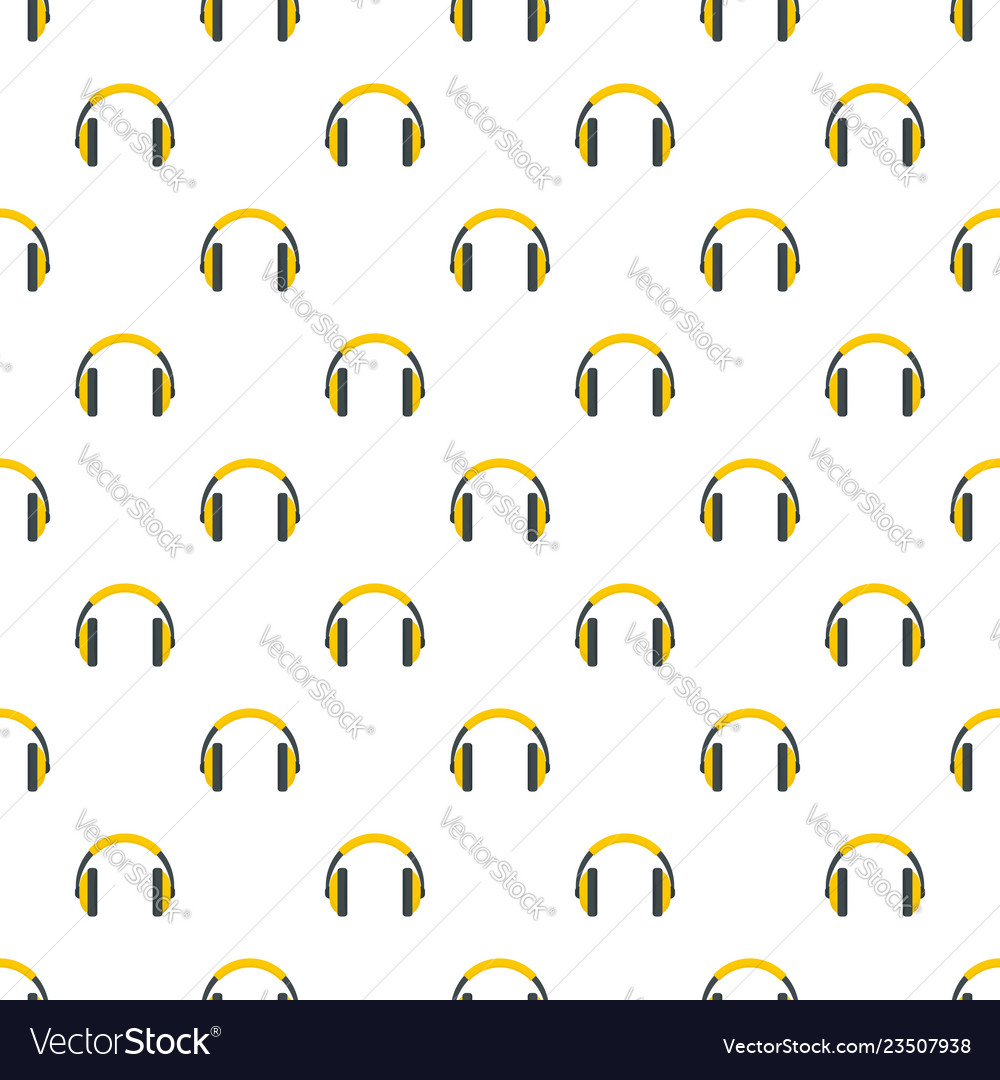 Rap headset pattern seamless Royalty Free Vector Image