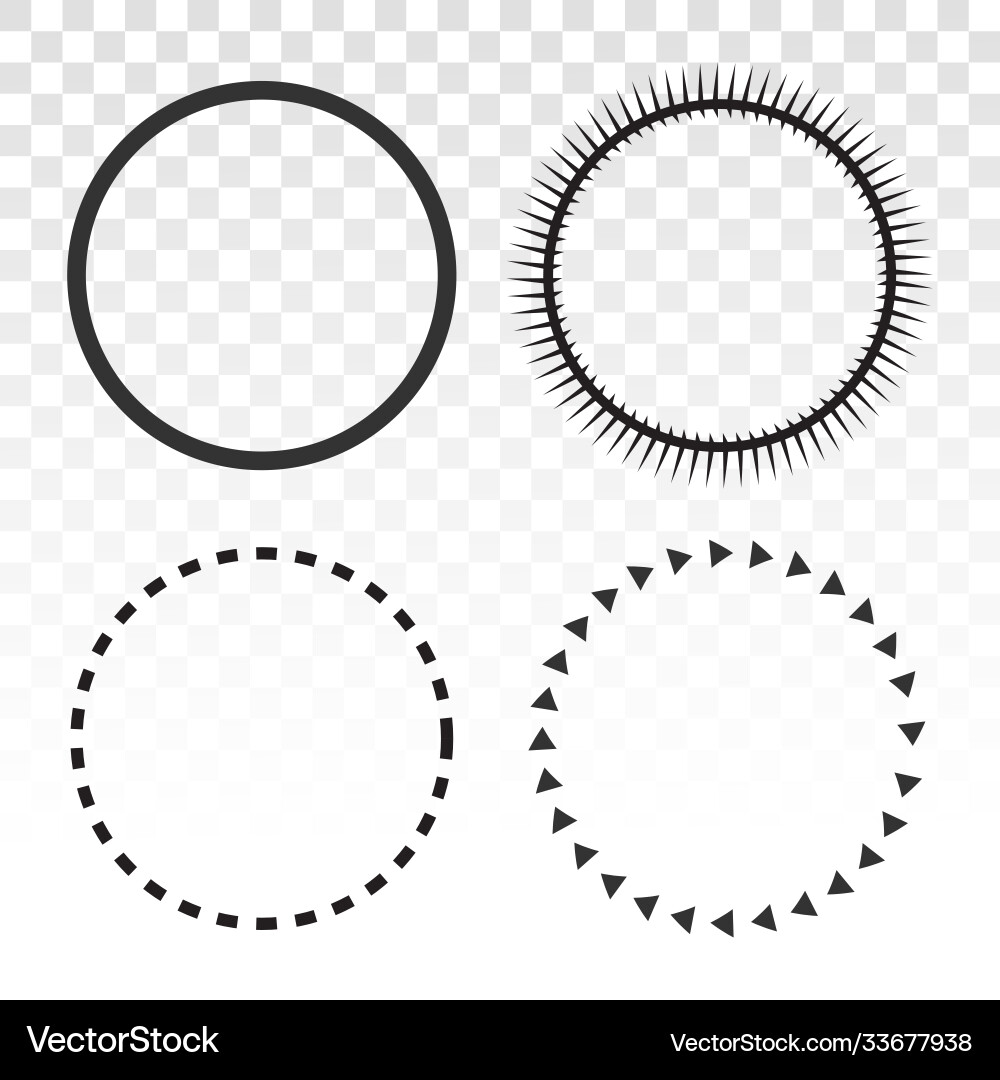 Round circle geometric ball shape line art icon Vector Image