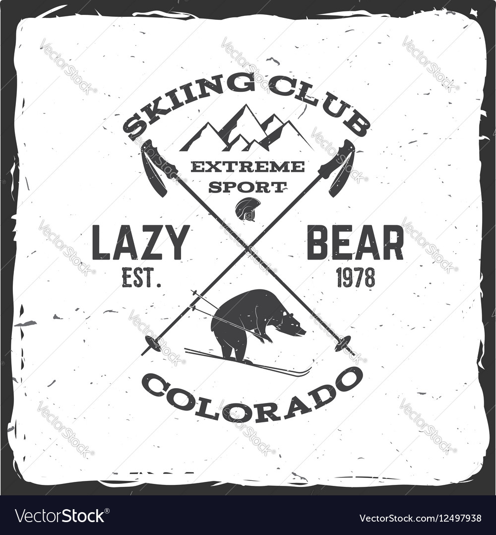 Ski club concept Royalty Free Vector Image - VectorStock