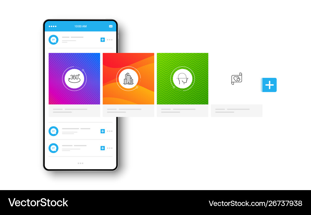 Skyscraper buildings face scanning and full Vector Image